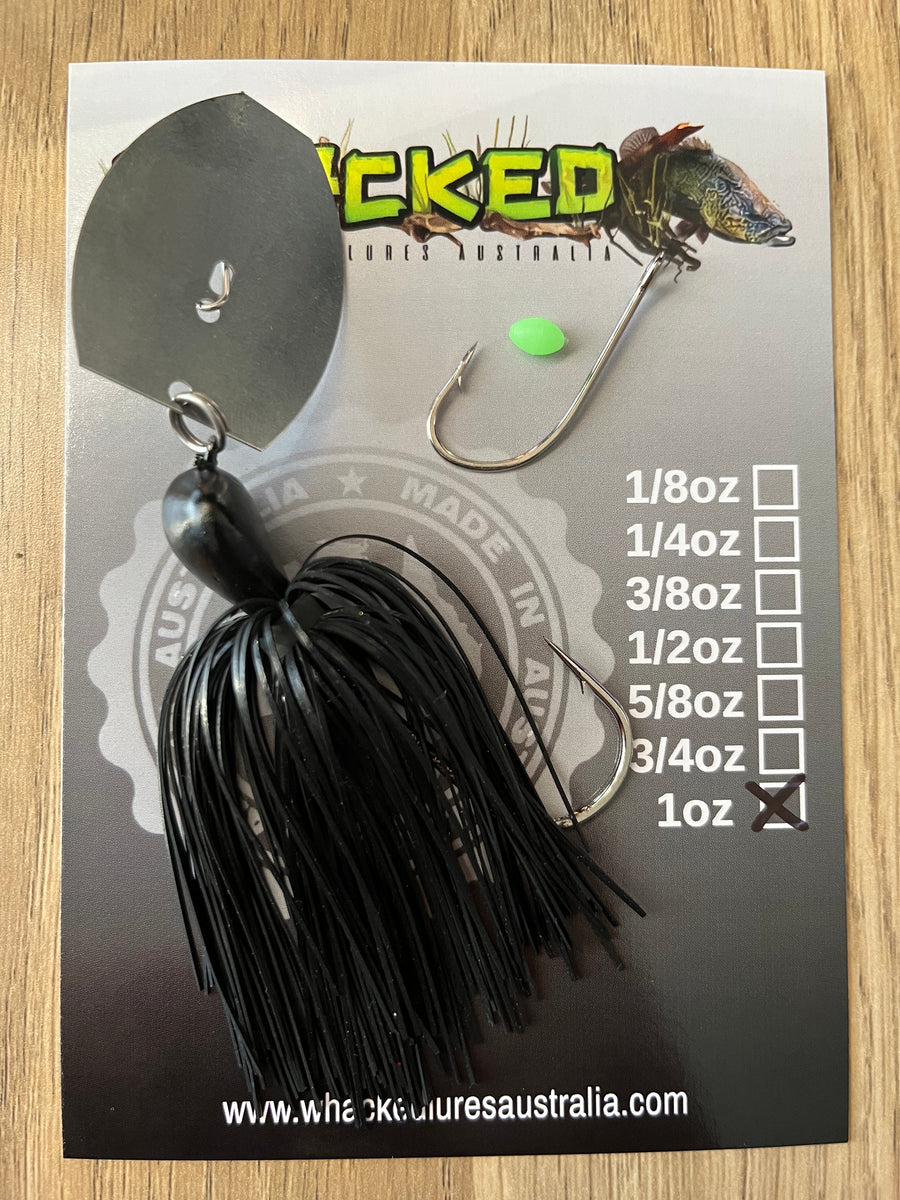 1oz 'Rig your own Trailer' Chatterbait Kit - BLACK – Whacked Lures Australia