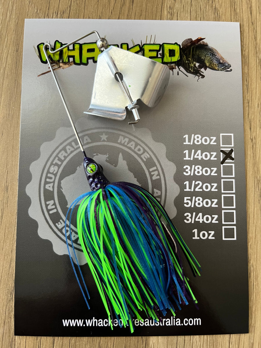 1/4oz 'Bass Basher' Buzzbait ~ JUNE BUG – Whacked Lures Australia